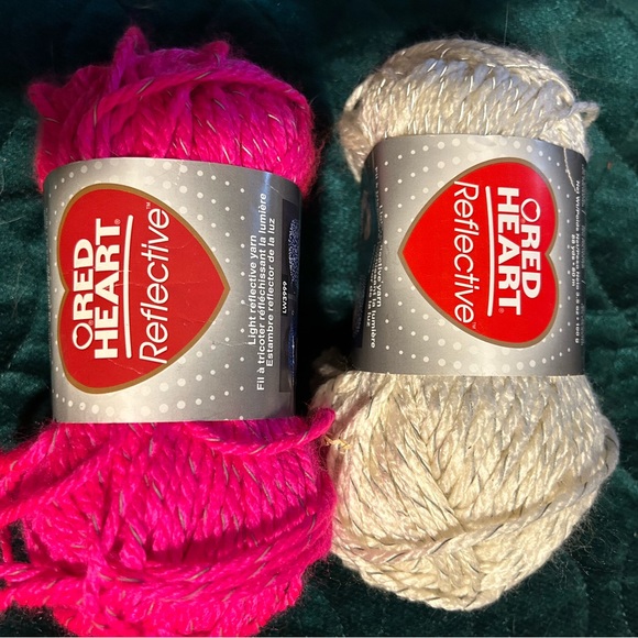 Red Heart | Art | Reflective Yarn Pink And Cream New | Poshmark